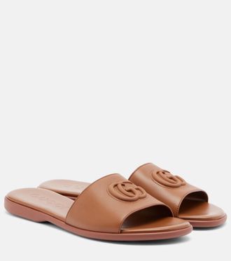 Gucci Mules Double G en cuir