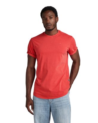G-Star Herren Lash Overdeyed T-Shirt Rosa (Finch gd D16396-2653-G386) XS