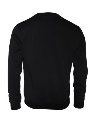 Versace Mens Black Medusa Fleece Cotton Crew Neck Sweatshirt Sweater Clothing