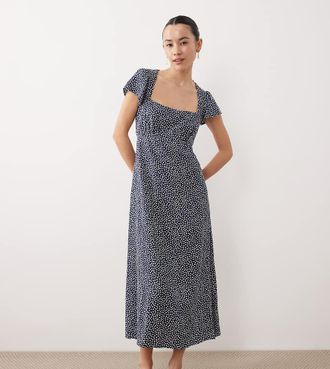 Nobody's Child Nora - Robe mi-longue imprim&eacute;e - Bleu-Rouge