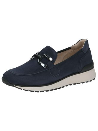 Caprice Damen Slipper aus Leder Bequem, Blau (Ocean Suede), 40 EU