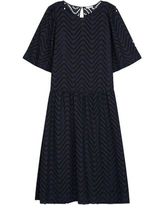 Seidensticker Midikleid Kleid mit Lochmuster