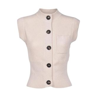 Brunello Cucinelli Femme, Pulls, Beige, Taille: 34 FR Pull en Cachemire avec D&eacute;tails C&ocirc;tes