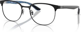 Ray-Ban Rb8422 Optics Carbon Dunkel Auf Blau Fassung Klar Glas Polarisiert 52-19