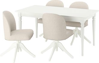 IKEA ROSENTORP / ROSENTORP Tisch und 4 Stühle