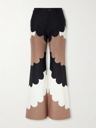 Alix of Bohemia Pantalon &Eacute;vas&eacute; Patchwork En Soie Bunny Cedar - Multicolore