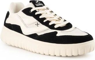 Lloyd Herren Sneaker schwarz Velours gemustert