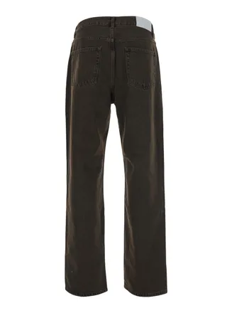 Dunst Loose Wide-Leg Cotton Jeans - Brown