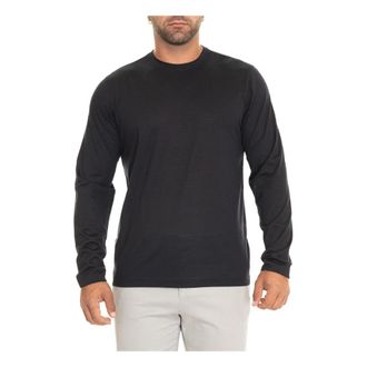 Gran Sasso Langarm Woll T-shirt - - Tops - Herren - Blau - 3XL