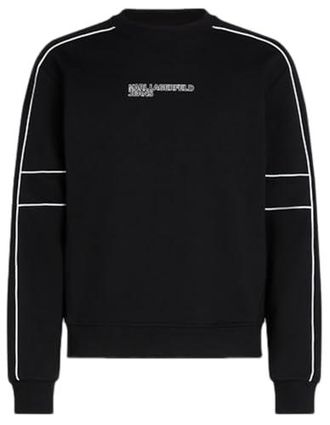 Karl Lagerfeld Jean Karl Lagerfeld Pour Homme, Sweat Passepoil&eacute; Classique, Coupe Classique, Noir, L