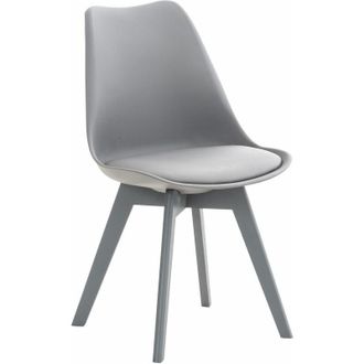 Clp Chaise de salle &agrave; manger / cuisine Linares Gris / Gris Plastique