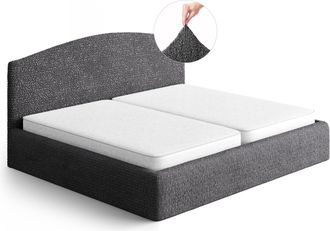 Paulato by GA.I.CO. PAULATO Husse für Kingsize-Bett über das Kopfteil und Grundgestell rüberziehen, Husse für Boxspringbetten 180-220cm Mikrofaser, bi-elastisches, kratzf