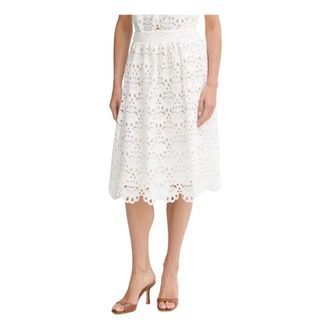 Twinset Jupe Midi Macram&eacute; - Femme - Jupes - Beige - Taille: 42 FR