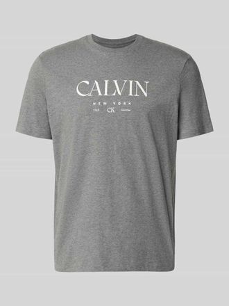 Calvin Klein T-Shirt mit Label-Print und Rundhalsausschnitt