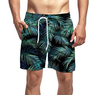 Generic Short De Plage D&eacute;t&eacute; pour Homme 2024 Short D&eacute;t&eacute; S&eacute;chage Rapide Maillot Short De Plage Plage Bermuda Long Printemps Hawa&iuml;en Printed Boxer Short Chic Out