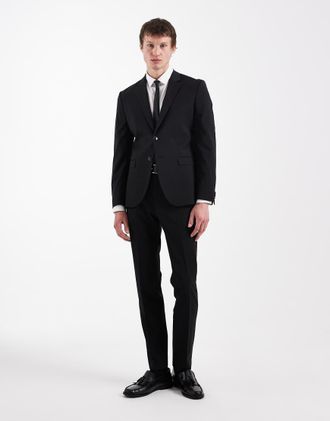 HUGO BOSS HUGO Red - Arti Hesten - Pantalon de costume densemble slim - Noir