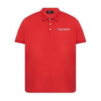 Dsquared2 Rotes Tennis Fit Logo Polo Shirt - - Tops - Herren - Rot - L