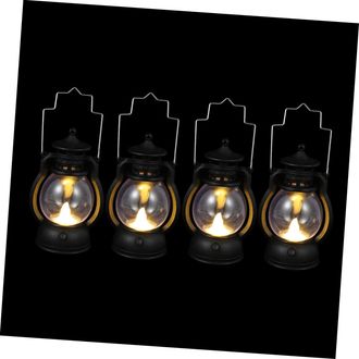 Cabilock 4 St&uuml;ck LED Kerosinlampe Vintage Stil Elektronische Laterne mit Warmem Licht Langlebig und Energiesparend Dekorativ f&uuml;r Wohnzimmer Party und B&uuml;ro Sich
