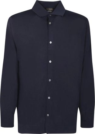 Dell'Oglio Homme, Chemises, Bleu, Taille: 4XL Casual Shirt