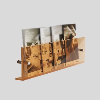 Generic Snackregale,Wandmontiertes Zeitschriftenregal aus transparentem Acryl,2- oder 3-st&ouml;ckiger Prospektst&auml;nder f&uuml;r B&uuml;ro,Kirche,Wartezimmer,Caf&eacute;,40,50,60,70