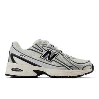 New Balance Unisex 740 in Weiß/Schwarz/Grau, Synthetik, Größe 37.5