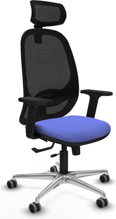 Piqueras y Crespo Drehstuhl f&uuml;r B&uuml;ro mit 2D-Armlehnen, h&ouml;henverstellbare Lendenwirbelst&uuml;tze und h&ouml;henverstellbares Kopfteil und Neigungsverstellung, ausgestattet mit Sy