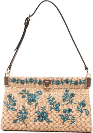 Etro Femme, Sacs, Beige, Taille: ONE Size Sac bandouli&egrave;re &agrave; broderies florales