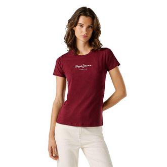 Pepe Jeans London New Virginia SS N T-Shirt, Rot (Lotus Red), L Damen, Rot (Lotus Red), Large