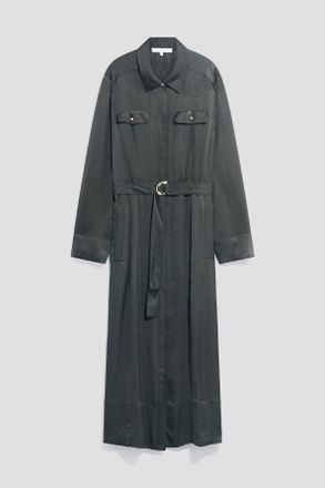 Gerard Darel Robe chemise en satin - CHERYL - Vert Kaki