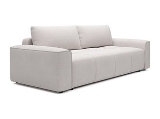 Vente-Unique 4-Sitzer-Schlafsofa aus beige texturiertem Stoff MINTURNO