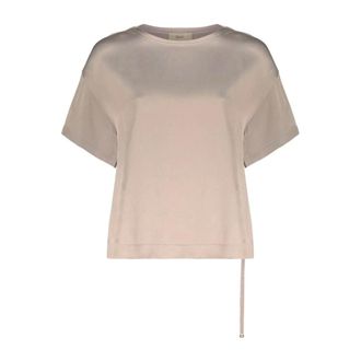 Herno Femme, Tops, Beige, Taille: 44 FR Blouse asym&eacute;trique &agrave; manches courtes