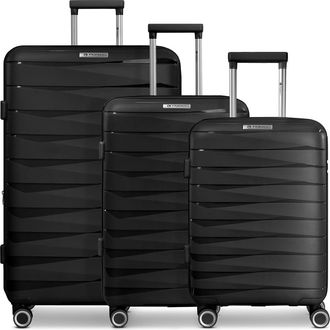 Franky Koffer-Set 3-teilig f&uuml;r Damen und Herren | Reise-Trolleys 49 x 28 x 74 cm aus hochwertigem, leichtem Polypropylen Material | Erweiterbar & TSA-Schloss