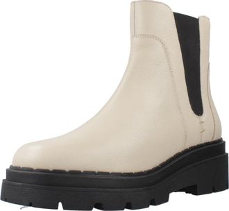 Geox Damen D FELLENY C Ankle Boot, LT Taupe/Black, 38 EU