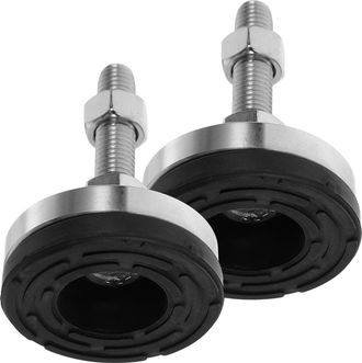 Valiclud 2 Stück Verstellbare Edelstahl Stellfüße Schwerlast Möbelfüße Mit Rutschfesten Schrauben Und Stoßdämpfender Vibrationsreduzierung Für Möbel Und Mechan