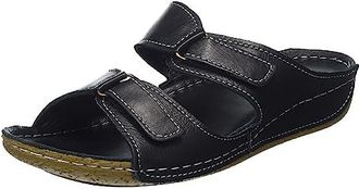 Andrea Conti Mules pour Femme, Noir, 36 EU