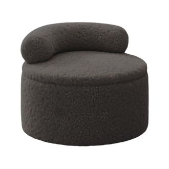 Generic Fu&szlig;hocker Ottomane - Runde Pl&uuml;schbank mit Stauraum, Fu&szlig;hocker Ottomane mit R&uuml;ckenlehne f&uuml;r Sofa, Zuhause, Wohnzimmer, Schlafzimmer, Eingangsbereich, M