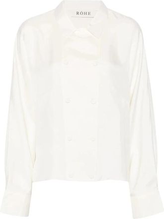 R&oacute;he Zweireihiges Hemd - - Blouses & Shirts - Damen - Wei&szlig; - XS