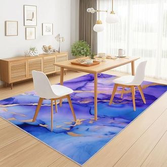 Generic Tapis Imprim&eacute; sch&eacute;mas de Vent fluides s&eacute;tirant pour Salon Chambre D&eacute;coration de la Maison - Violet Flanelle Antid&eacute;rapante Tapis Salon de Sol paillasso