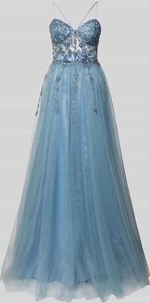 Unique Abendkleid mit Spitzenbesatz