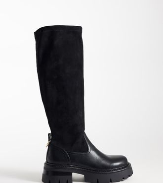 Simmi London Simmi London bottes montantes chunky Clive coupe large en noir
