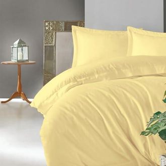 Pizuna Luxueux Set de 2 Taies doreiller 65x65 cm Jaune Doux, 100% Coton Longue Tige 600 Fils Armure Satin Taies doreiller Douces 65x65 en Coton (Jaune Doux t