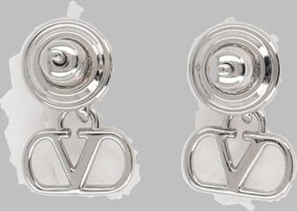 Valentino Garavani VLogo Signature Crystal Earrings - Silver