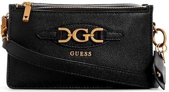Guess Femme Malva Status Crossbody Bandouli&egrave;re, Noir, Taille Unique