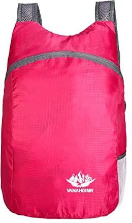 Generic Sac &agrave; dos de cyclisme, sac &agrave; dos l&eacute;ger, sac &agrave; dos de voyage, sac &agrave; dos de sport de grande capacit&eacute; pour femme avec portefeuille et sac &agrave; dos, rose vif