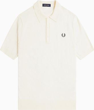 Fred Perry Feinstrick-Poloshirt aus Baumwolle mit Logo-Stickerei in