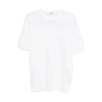 Lardini Geripptes Leinen-T-Shirt - - Tops - Herren - Wei&szlig; - L