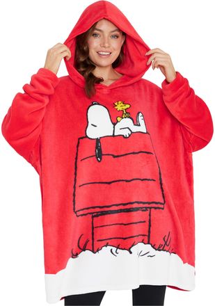 Peanuts Snoopy Hoodie Damen Oversize Pl&uuml;sch Kuschelpullover Flauschige Decke mit &Auml;rmeln und Kapuze Geschenke f&uuml;r Frauen Teenager