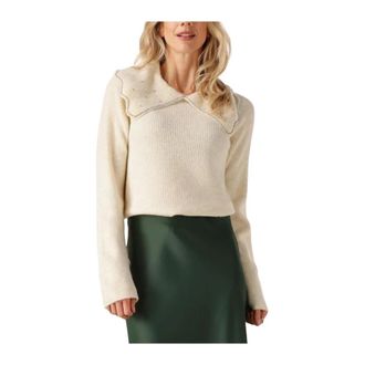 Y.A.S Round-Neck Strickwaren - - Knitwear - Damen - Wei&szlig; - L