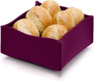 Hey Sign Hey-Sign Filz BROTKORB mit Einlegeboden in vielen Farben, Farbe:26 - Aubergine