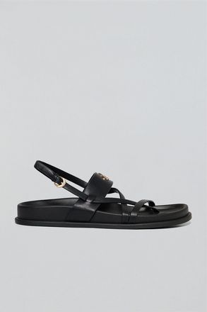 Polo Club Riemchen-Biosandalen Allegra schwarz mit Metallic-Detail